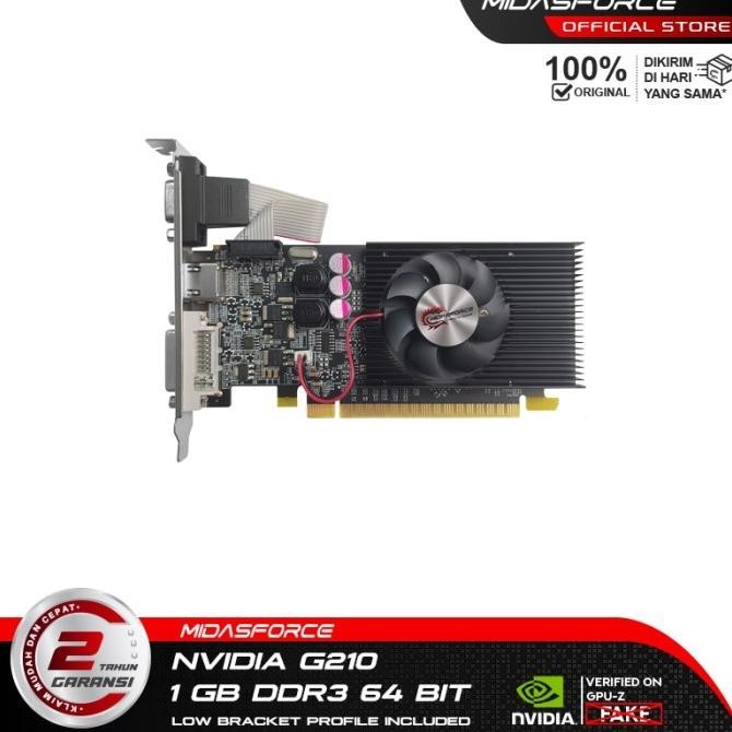 Jual Vga Midasforce G210 Ddr3 64 Bit 1Gb Lp Nvidia Garansi 2 Tahun Untuk Pc | Shopee Indonesia