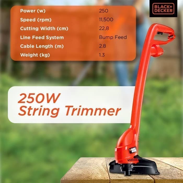 Jual Black & Decker Gl260 Mesin Potong Rumput 250 Watt Senar String ...