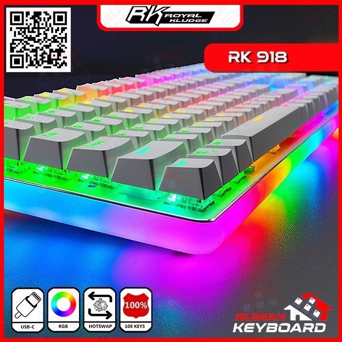 Jual Mechanical Keyboard - Royal Kludge - Rk918 - Wired - Rgb - Hot ...