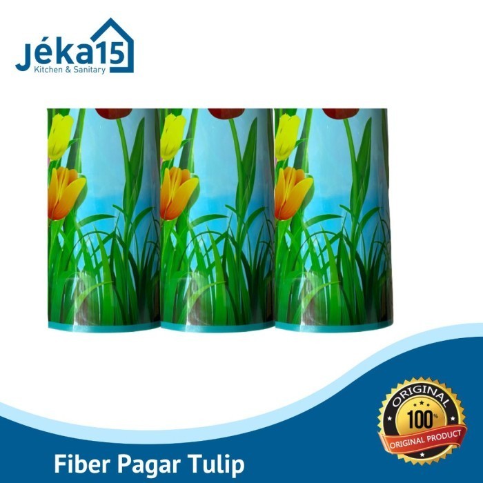 Jual Fiber Pagar Tulip Bunga / Penutup Pagar Meteran Motif Tulip Bunga ...