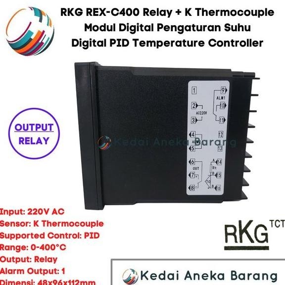 Jual Paket PID Rex C400 Rex-C400 Temperatur Temperature Controller Thermostat Suhu Otomatis ...