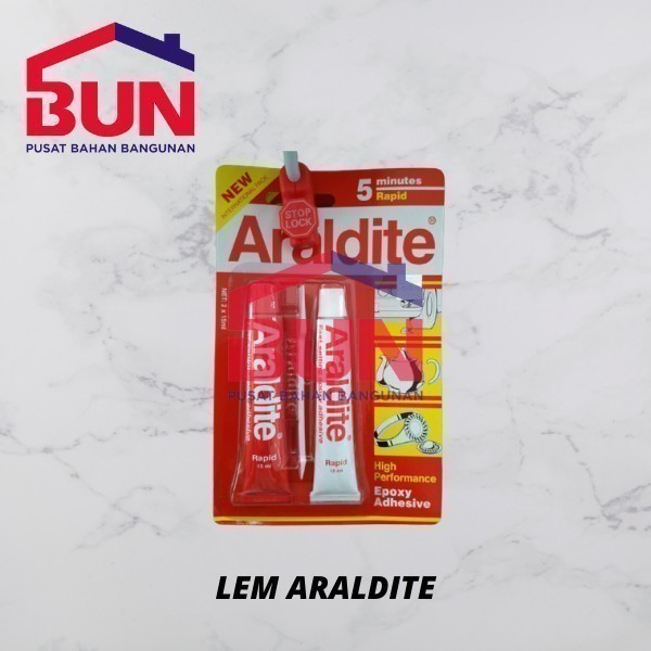 Jual Lem Besi Araldit Araldite Merah Epoxy 5 Menit Resin+Hardener ...