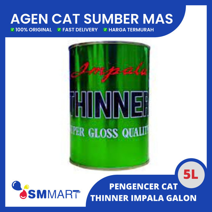 Jual THINNER IMPALA 5L / THINER IMPALA 5L / PENGENCER CAT | Shopee ...