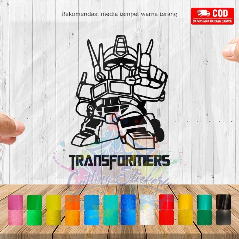 Jual Cutting Stiker Transformer Optimus Prime Variasi Motor Mobil ...