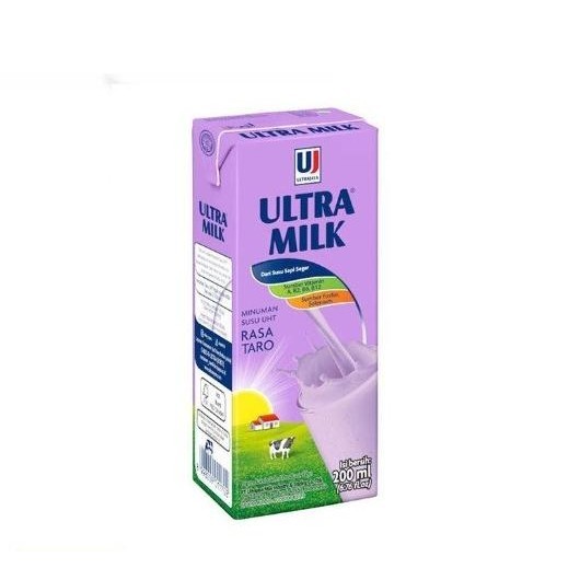 Jual Ultra Susu Uht Milk Taro 200 Ml | Shopee Indonesia