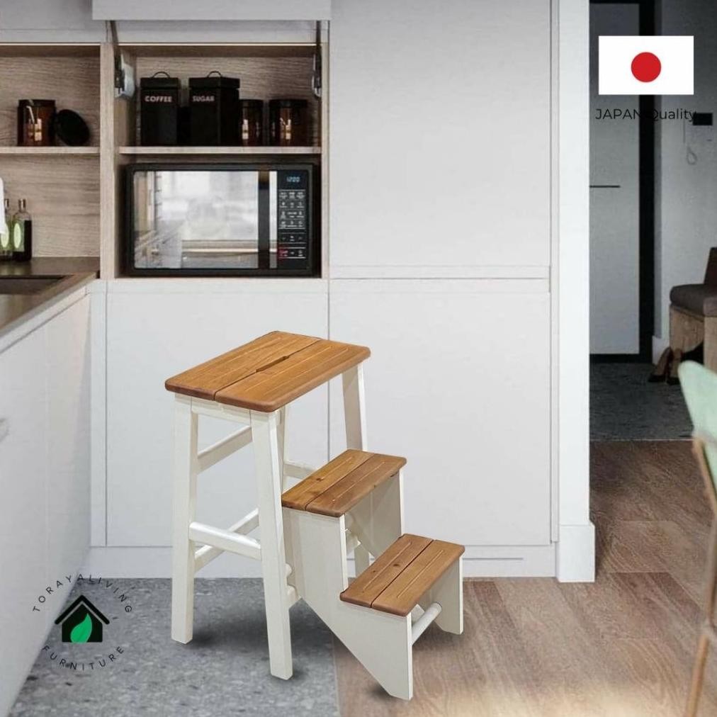 Jual Tangga Lipat Kayu Estetik/ Tangga Lipat/ Kursi Lipat Bangku Lipat ...