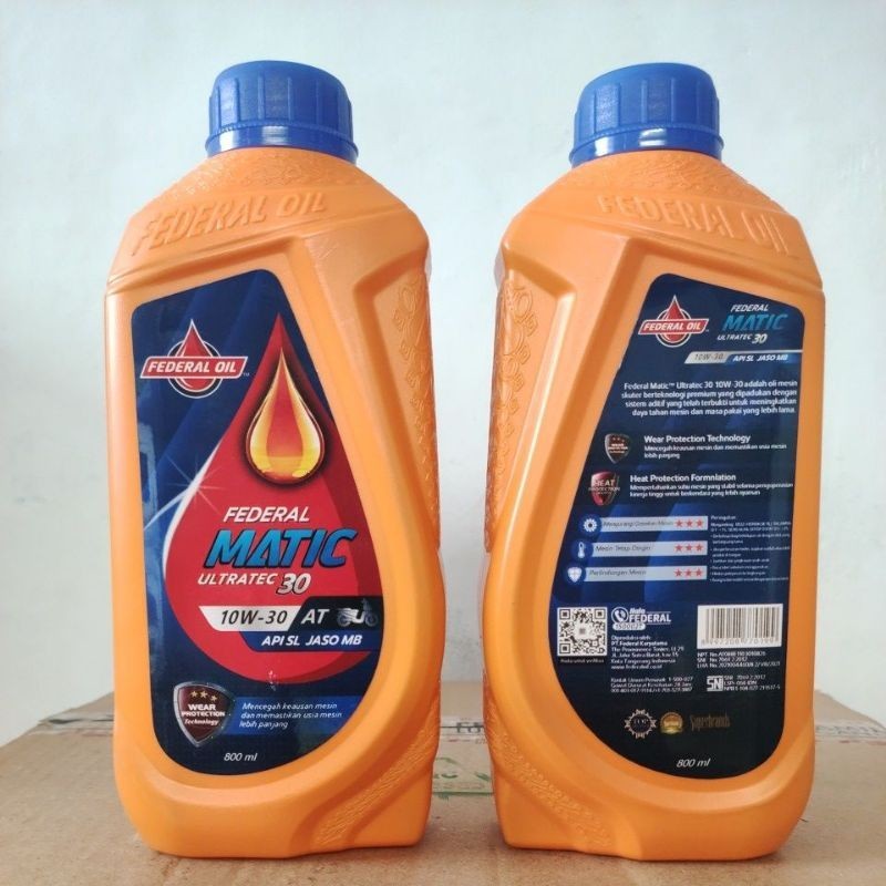 Jual Oli Federal Ultratec Orange Matic 0.8L (1botol) | Shopee Indonesia