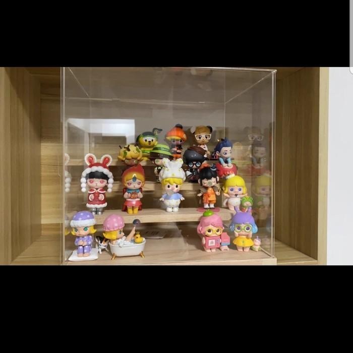 Jual CLEAR TOP ACRYLIC DISPLAY CABINET 3 STEPS FOR POPMART , TOYS ...