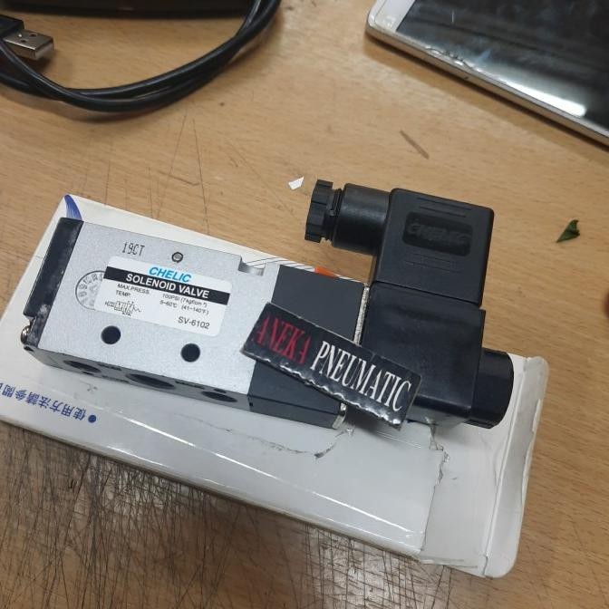Jual Solenoid Valve Chelic Sv-6102 5/2 24Vdc | Shopee Indonesia