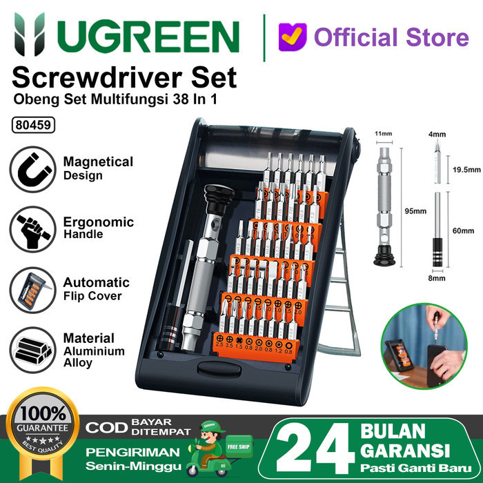 Jual Obeng Set Obeng Service 38In1 Magnetic Ugreen Obeng Repair Tools ...