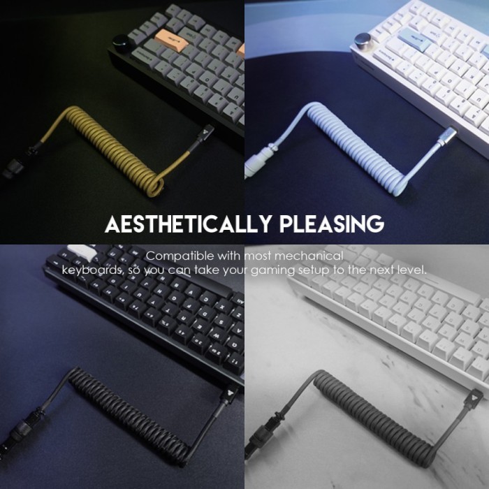 Jual Fantech Aviator Ac701 Coiled Cable Type C For Keyboard Mechanical ...