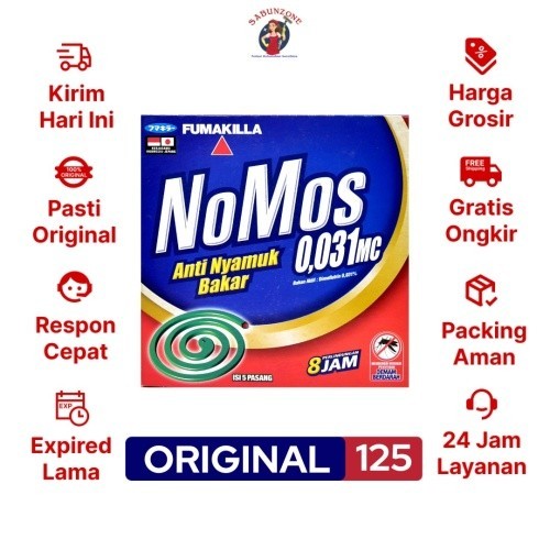 Jual Obat Nyamuk Bakar Nomos Regular Standar 8 Jam 125 Gr | Shopee ...