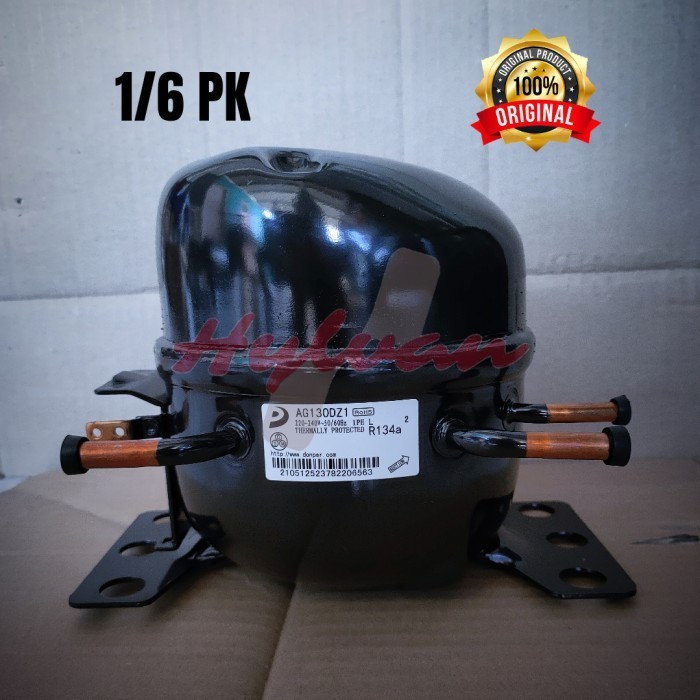 Jual KOMPRESOR 1/6 KULKAS 2 PINTU AQUA HAIER PANASONIC SHARP ORIGINAL ...