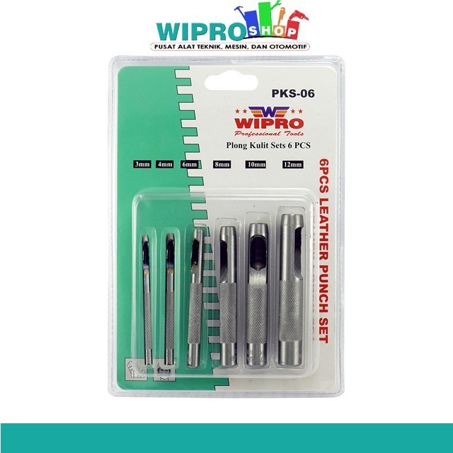 Jual Wipro Plong Kulit Sets 6 PCS (PKS-06) 3/4/6/8/10/12mm | Shopee ...