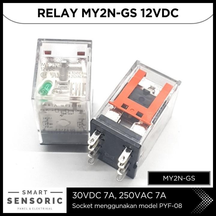 Jual TERBARU OMRON MY2N-GS 12V DC RELAY 8 PIN ORIGINAL MY-GS SOCKET PYF-08 !!!!!!! | Shopee ...