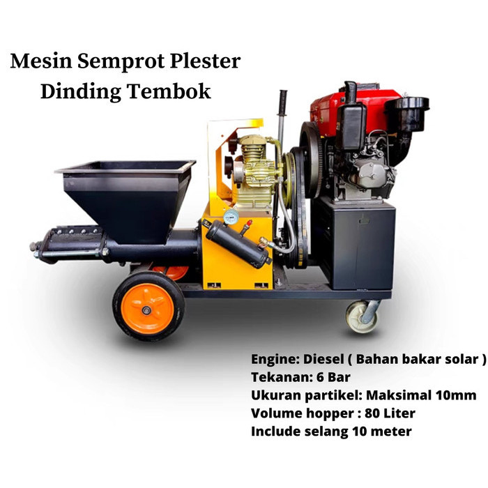 Jual MESIN DIESEL LEPO SPRAY PLESTER/ SEMPROT PLESTER DINDING TEMBOK 6 ...