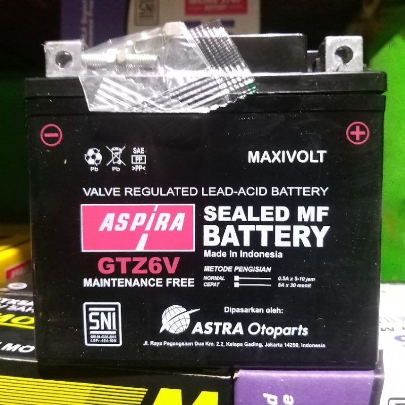 Jual Aki Motor/Accu Aspira Yamaha Nmax Keyless 2020 s/d 2023 GTZ6V ...