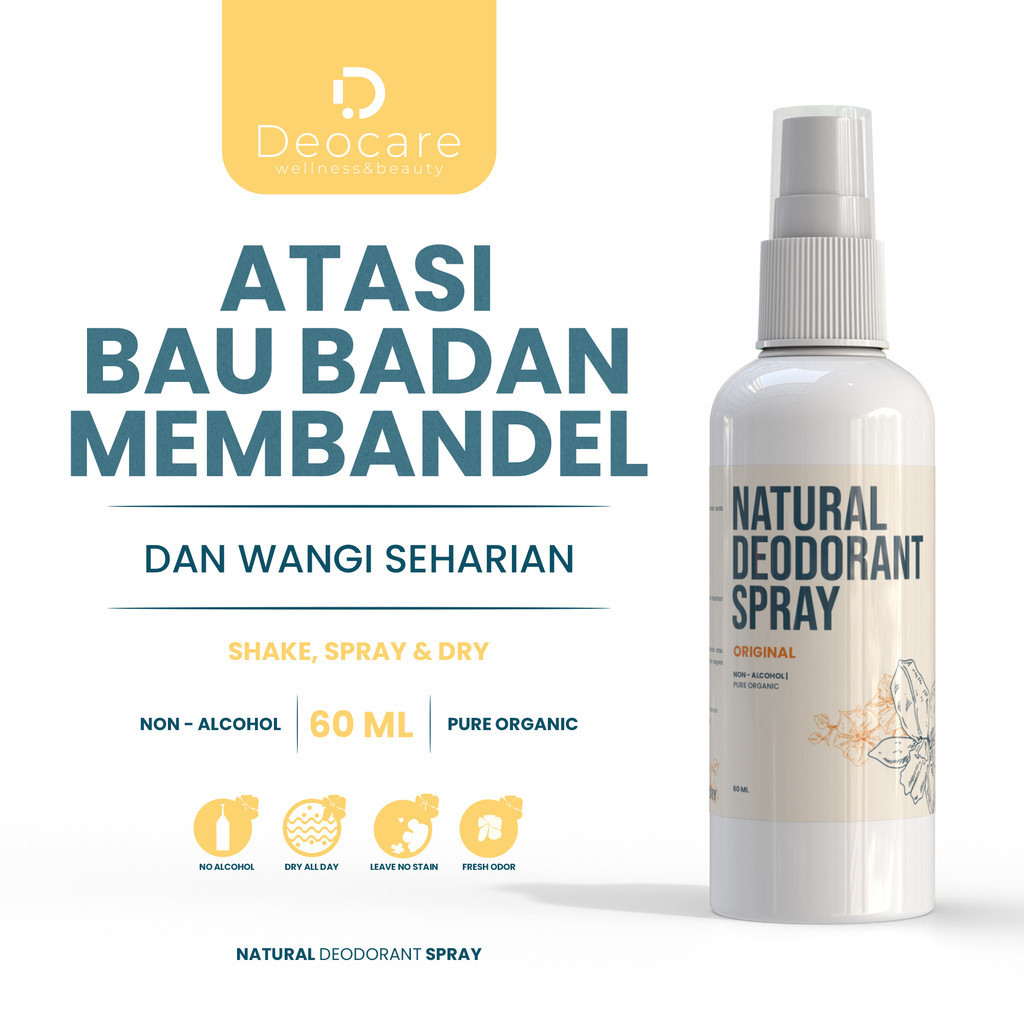 Jual DEOCARE Natural Deodorant Spray Tawas ORIGINAL 60 ml | Shopee ...