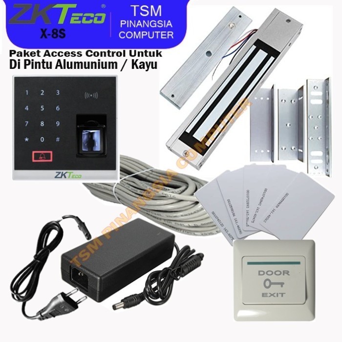 Jual Paket Access Control Zkteco X8S Akses Door Pintu Kayu / Alumunium | Shopee Indonesia
