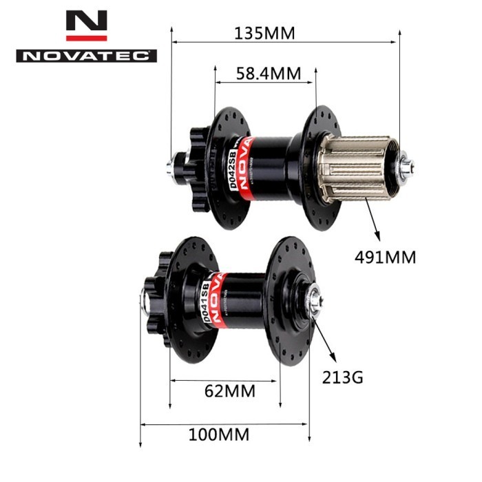 Jual Hub Freehub Novatec 28 Hole Six Bolt Sealed Bearing Jangkrik2 ...