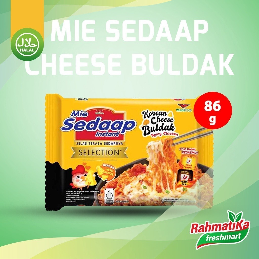 Jual Mie Sedaap Mi Instan Goreng Selection Korean Cheese Buldak Spicy ...