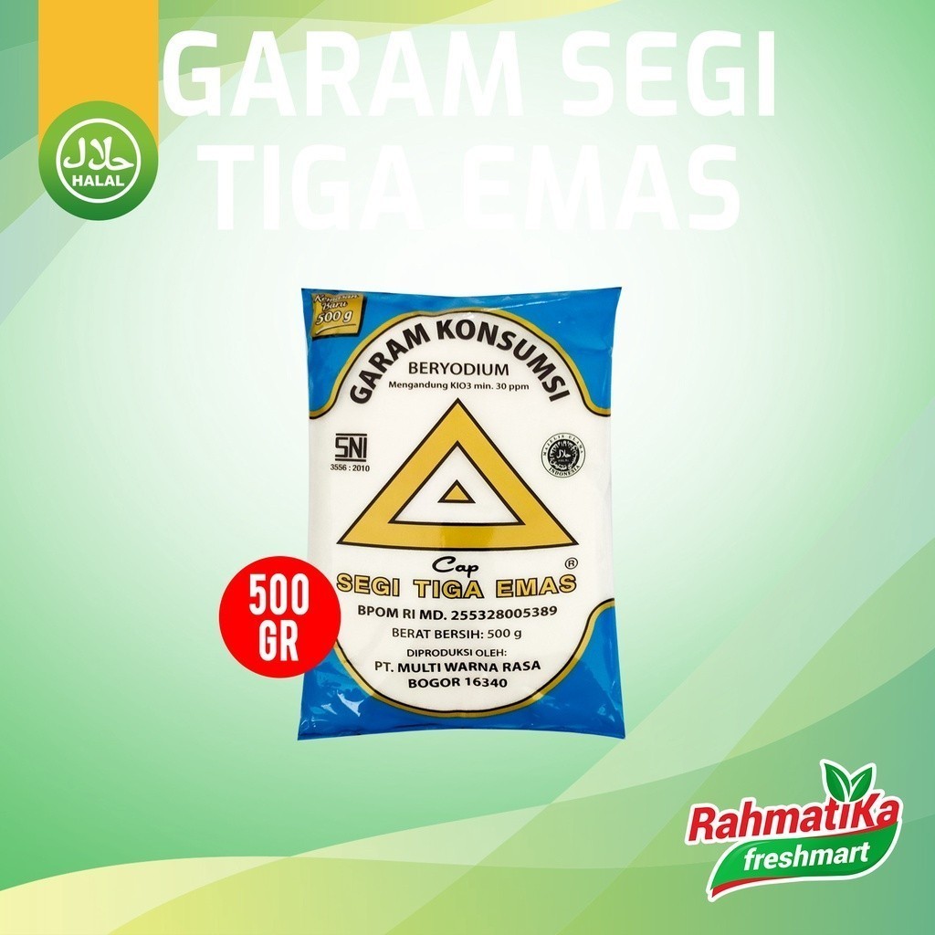 Jual Garam Cap Segi Tiga Emas 500 gr | Shopee Indonesia