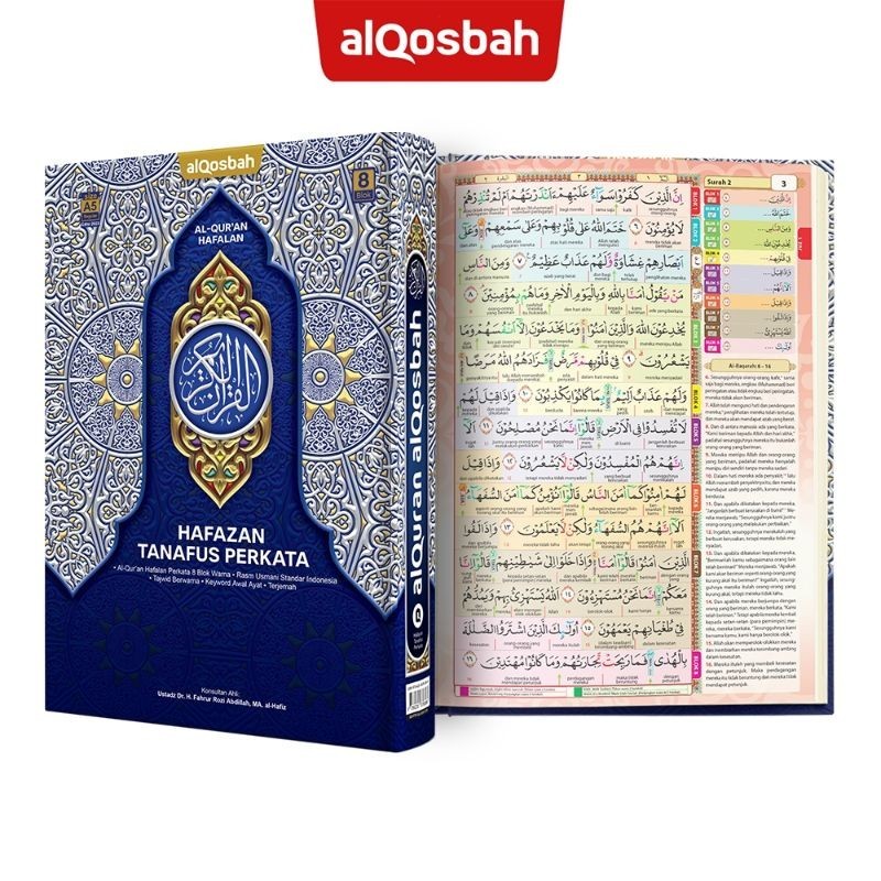 Jual Alquran Terjemahan dan Tajwid Hafazan Perkata 8 Blok Warna ...