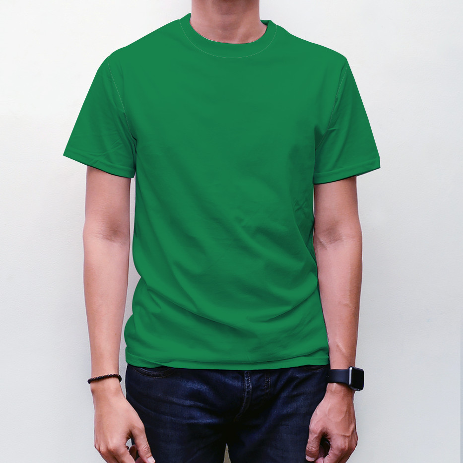 Jual Kaos Polos Hijau Fuji Bahan Katun Combed 24s Original Knitto ...