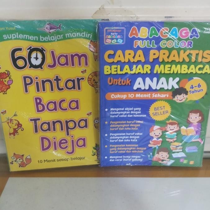 Jual PAKET 2 BUKU ABACAGA CARA PRAKTIS BELAJAR MEMBACA 60 JAM PINTAR ...