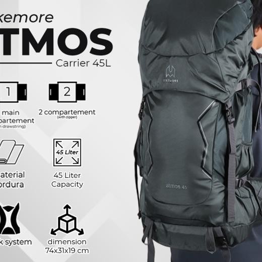 Jual Hikemore Tas Carrier Atmos Adventure 45 Liter | Shopee Indonesia