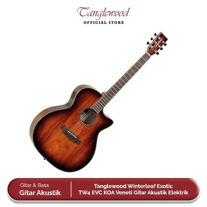 Jual Tanglewood TW4 EVC KOA All KOA Grand Auditorium Gitar Akustik ...