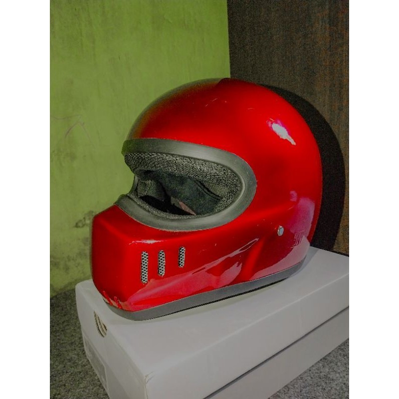 Jual Helm custom simpson M30 Retro Classic Bobber Fullface | Shopee ...