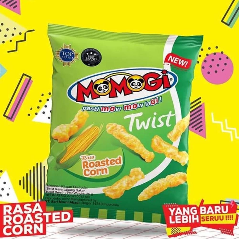 Jual Momogi Snack Twist Rasa Roasted Corn Jagung Bakar 10g | Shopee ...