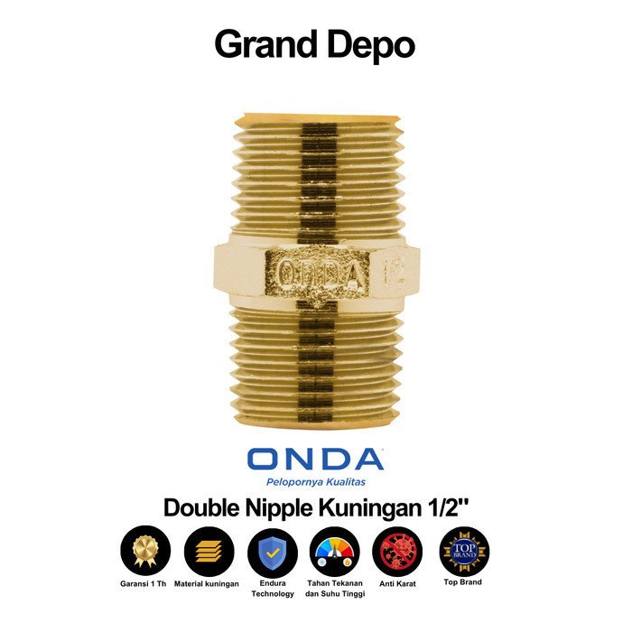 Jual Onda Double Nipple Kuningan 1/2" / Dobel Nepel Valve Onda | Shopee Indonesia
