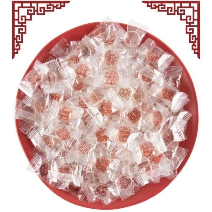 Jual Permen Buah Logo Tulisan Shuang xi 250gr Candy Wedding Teapai ...