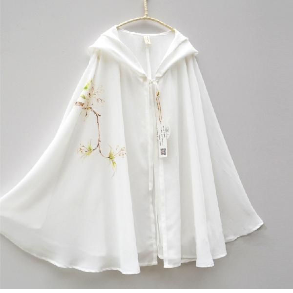 Jual Women's Summer Short Antique Coat Chiffon Sun Protection Cloak ...