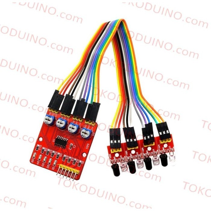 Jual 4 CHANNEL IR OBSTACLE AVOIDANCE LINE TRACKING SENSOR MODULE ...