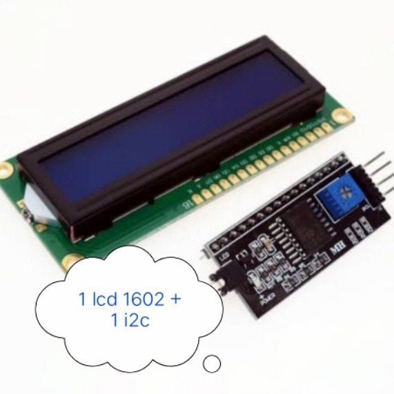 Jual Promo Lcd 16X2 Biru Blue 1602 Spi I2C Backpack Nodemcu Wemos Esp32 ...