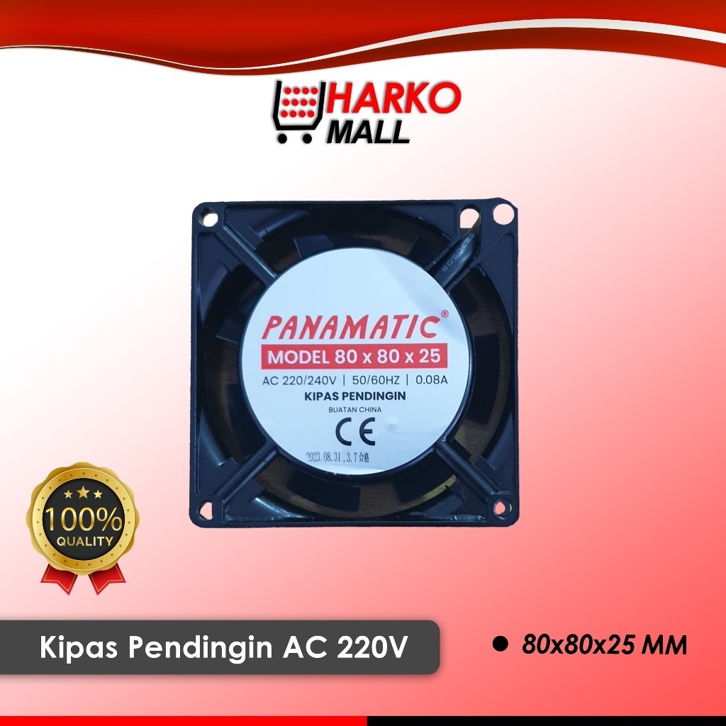 Jual Kipas Angin Pendingin Internal Fan AC 8025 AC 220V - Cooling Fan ukuran 80mm x 80mm x 25mm ...