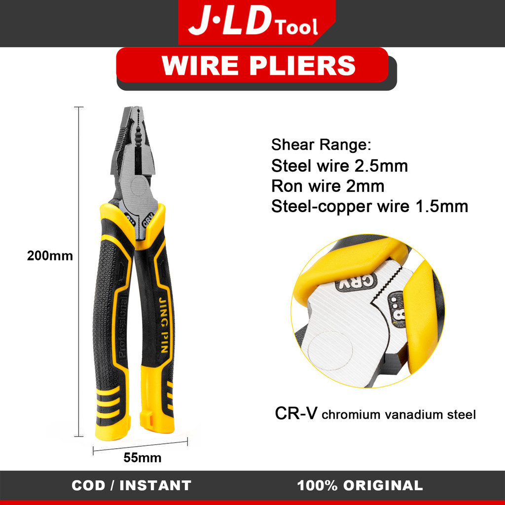 Jual JLD Tang Kombinasi 8inch Combination Pliers Tang Anti Karat Tang ...