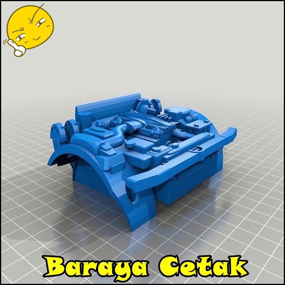 Jual RC Engine Bay With Hood Hinges 3D Print Aksesoris Mainan RC ...