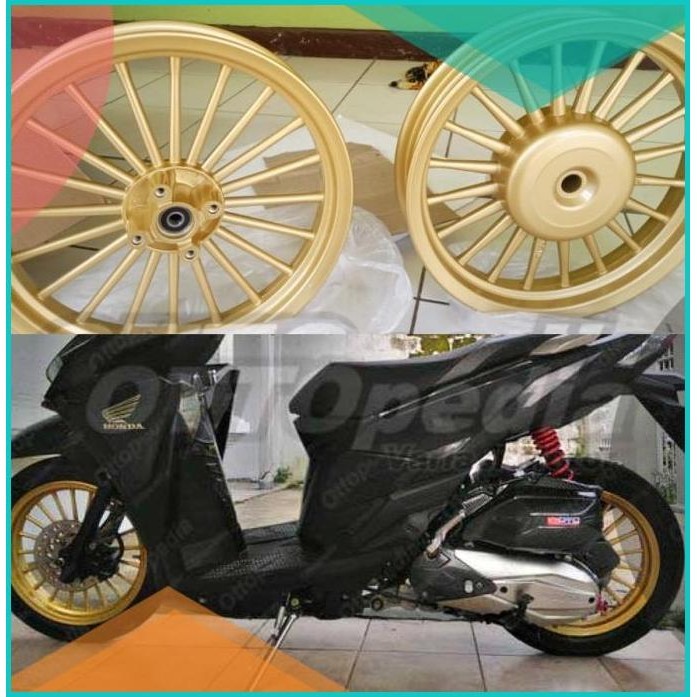 Jual Velg Pelek Racing Tapak Lebar Rossi Turbin Palang 20 Vario 125 Fi ...