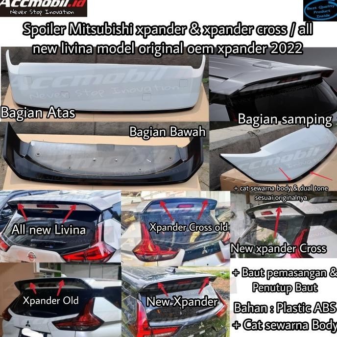 Jual spoiler xpander xpander cross all new livina model original oem ...