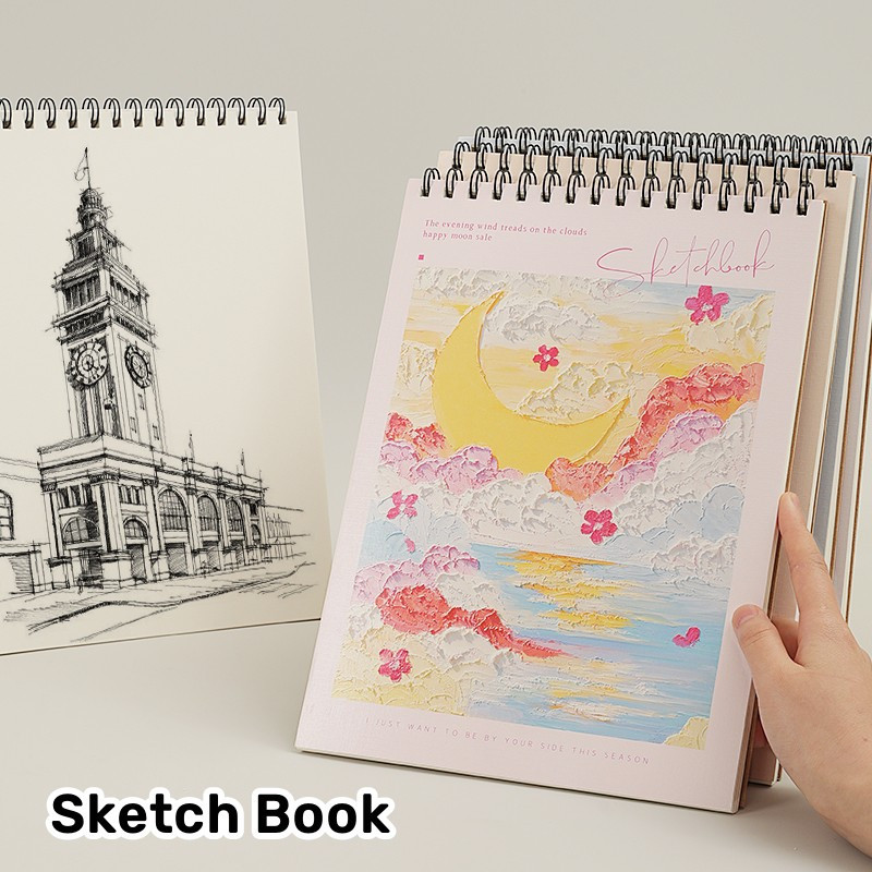 Jual FREE SHIPPING / READY BALI SKETCH BOOK POLOS A4 CANTIK SKETCH PAD ...