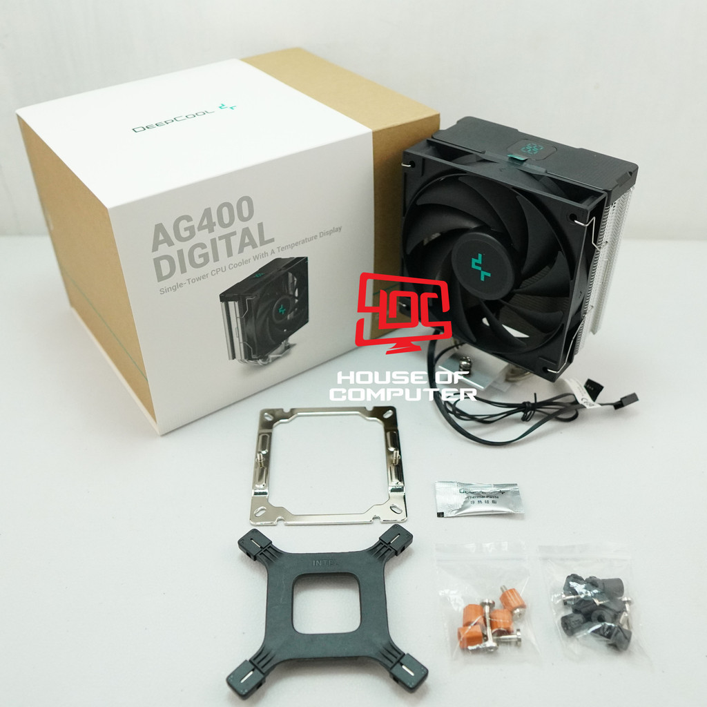 Jual FAN PROCESSOR DEEPCOOL AG400 DIGITAL LGA 1700 AM5 FAN 12CM HITAM ...