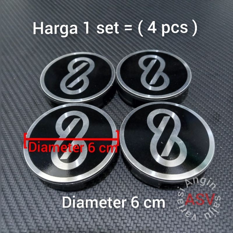 Jual dop roda tutup velg racing mobil variasi logo enkei latar hitam ...