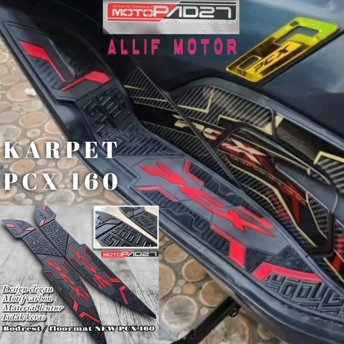Jual TERBAIK KARPET MOTOR PCX 160 MOTOPAD27 BAHAN KARET RUBBER TEBAL ...