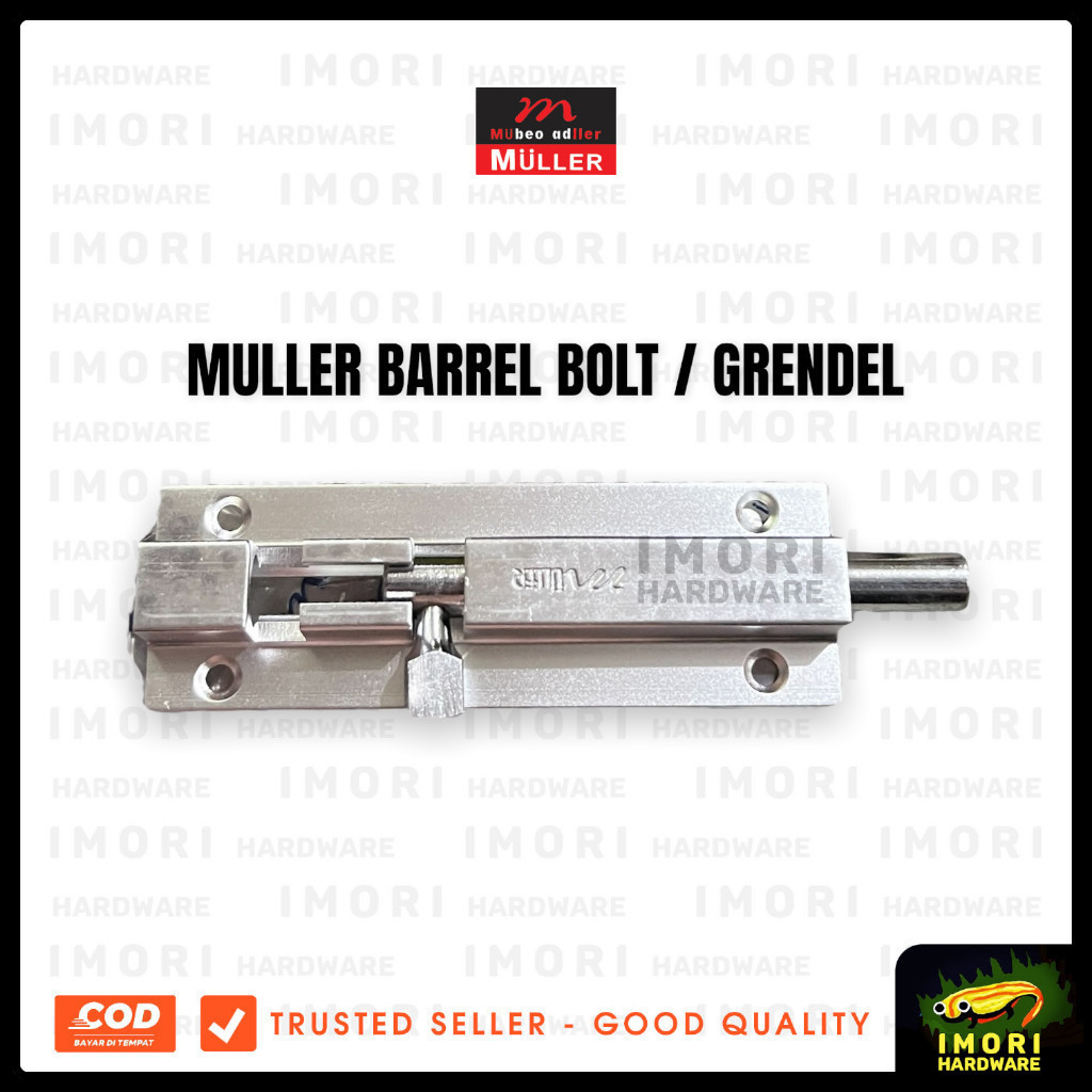 Jual MULLER Grendel Aluminium 4" inch gembok pengunci etalase lemari ...