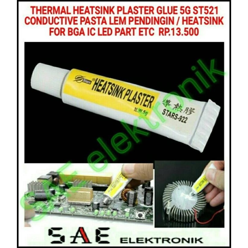 Jual TERBARU ST251 ORIGINAL STAR THERMAL HEATSINK PLASTER GLUE LEM ...