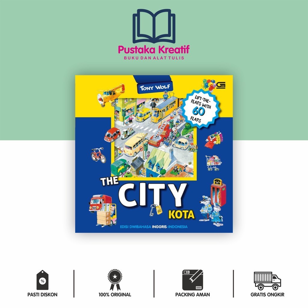 Jual Lift-The-Flaps With 60 Flaps: The City (Kota) Edisi Dwibahasa ...